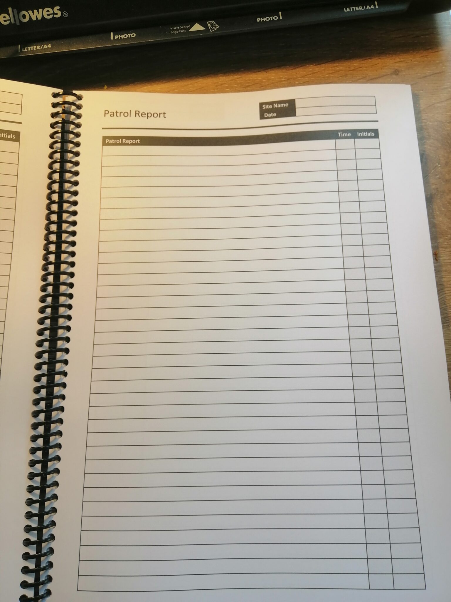 0150 Security Patrol Log Register: Patrol Log Register - Security ...