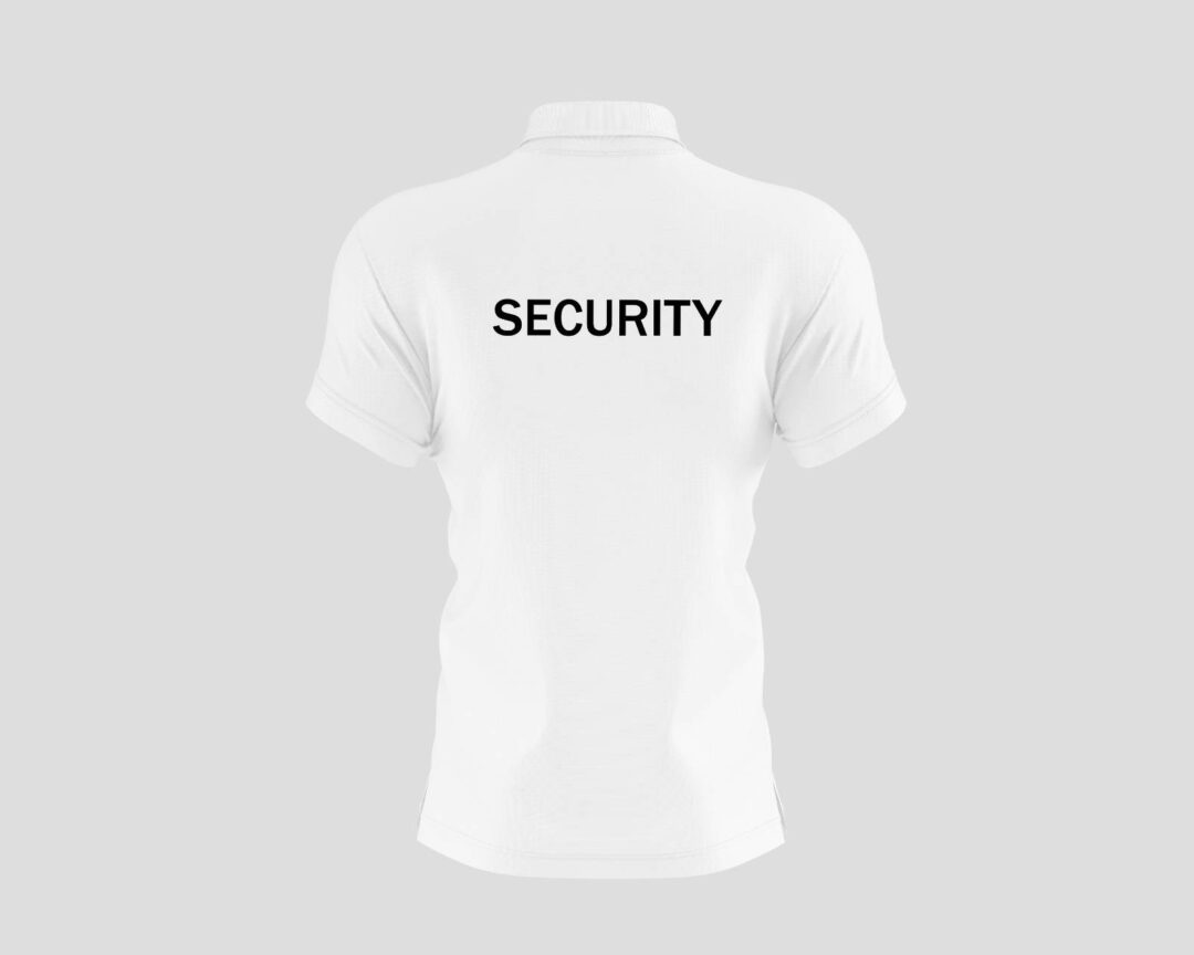0163 White and Black Security Polo Shirt (Po) - Security Concepts ...